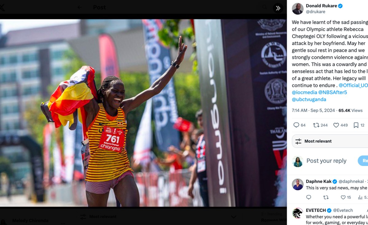 Uganda: Olympian Rebecca Cheptegei Is Dead - allAfrica.com